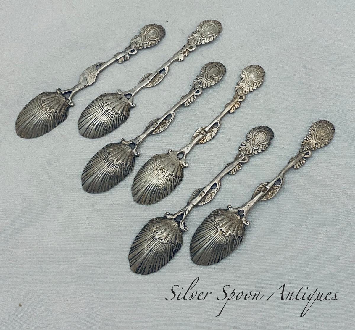 Set of six English Sterling Rococo Teaspoons, circa 1760s – Silver ...