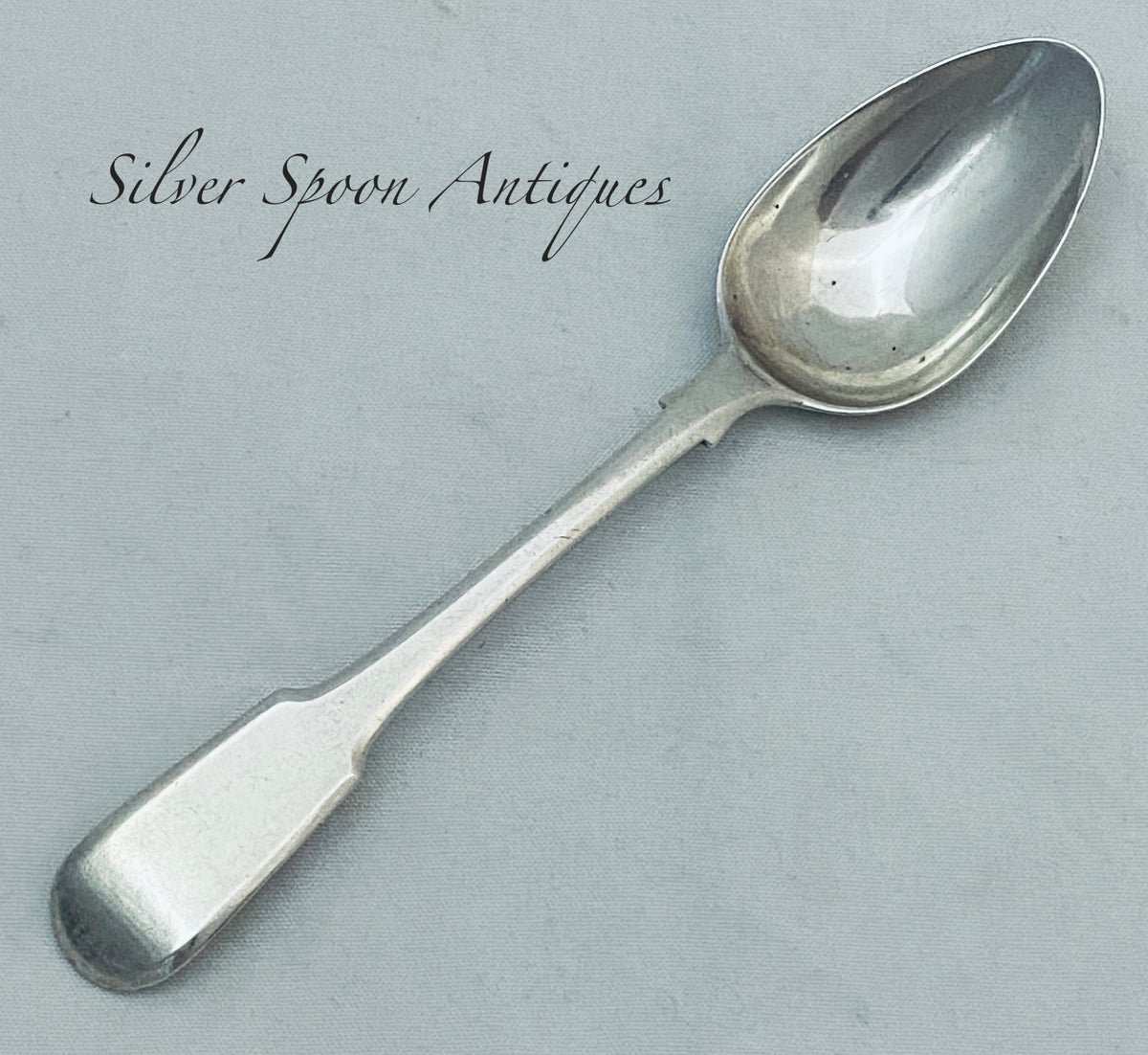 British Colonial Fiddle Pattern Teaspoon, Charles Catton, Gibraltar, c ...