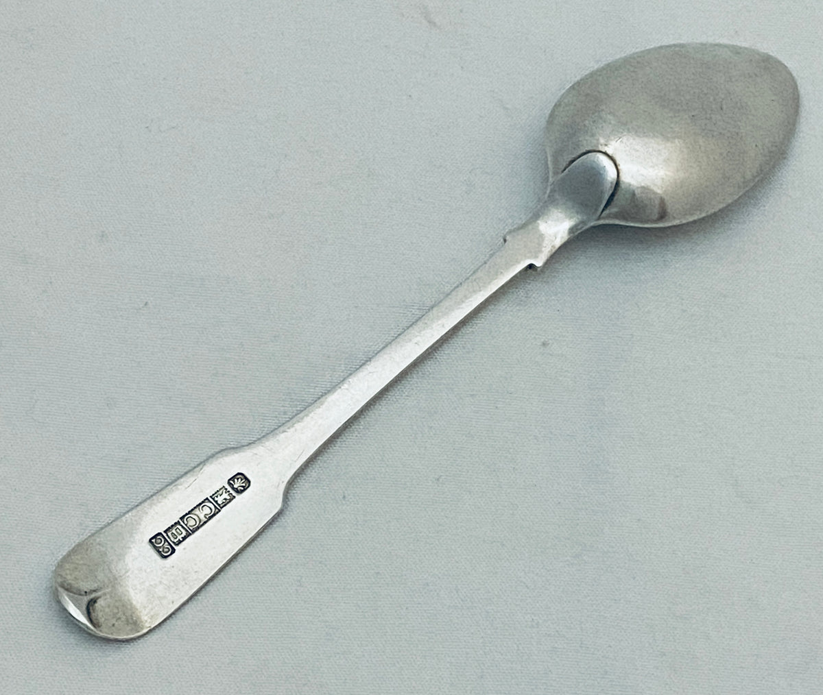 British Colonial Fiddle Pattern Teaspoon, Charles Catton, Gibraltar, c ...