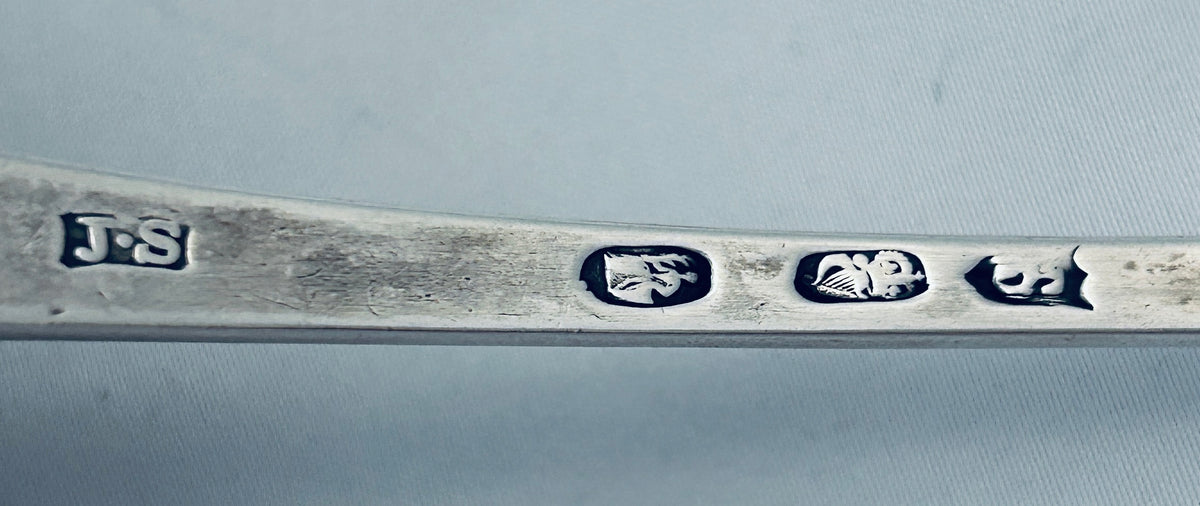 Irish Celtic Point Bright-Cut Soup Ladle, John Shiels, Dublin, 1790 ...
