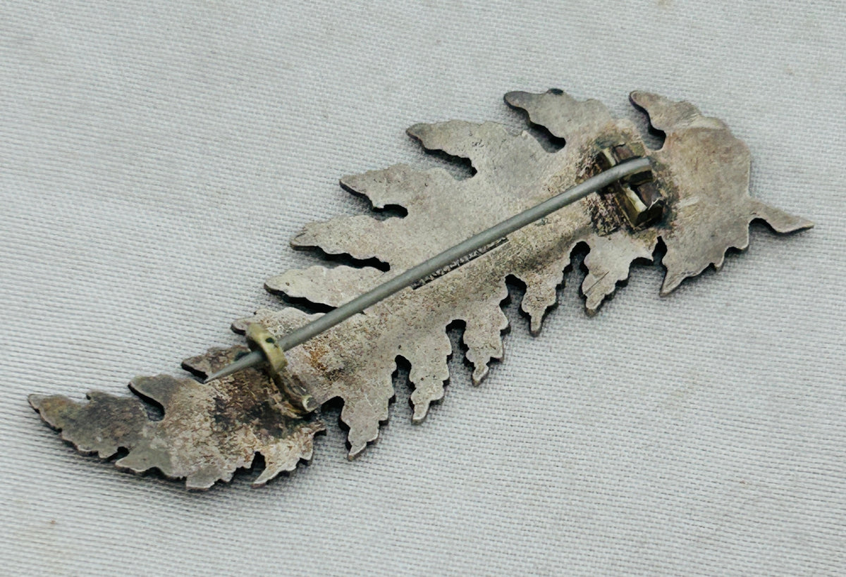 New Zealand 'Fernside' sterling silver fern brooch, c.1900-1920 ...