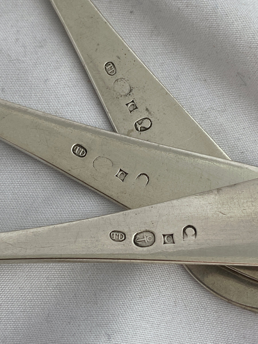 Three Scottish Provincial Celtic Point Tablespoons, T Davie, Greenock ...
